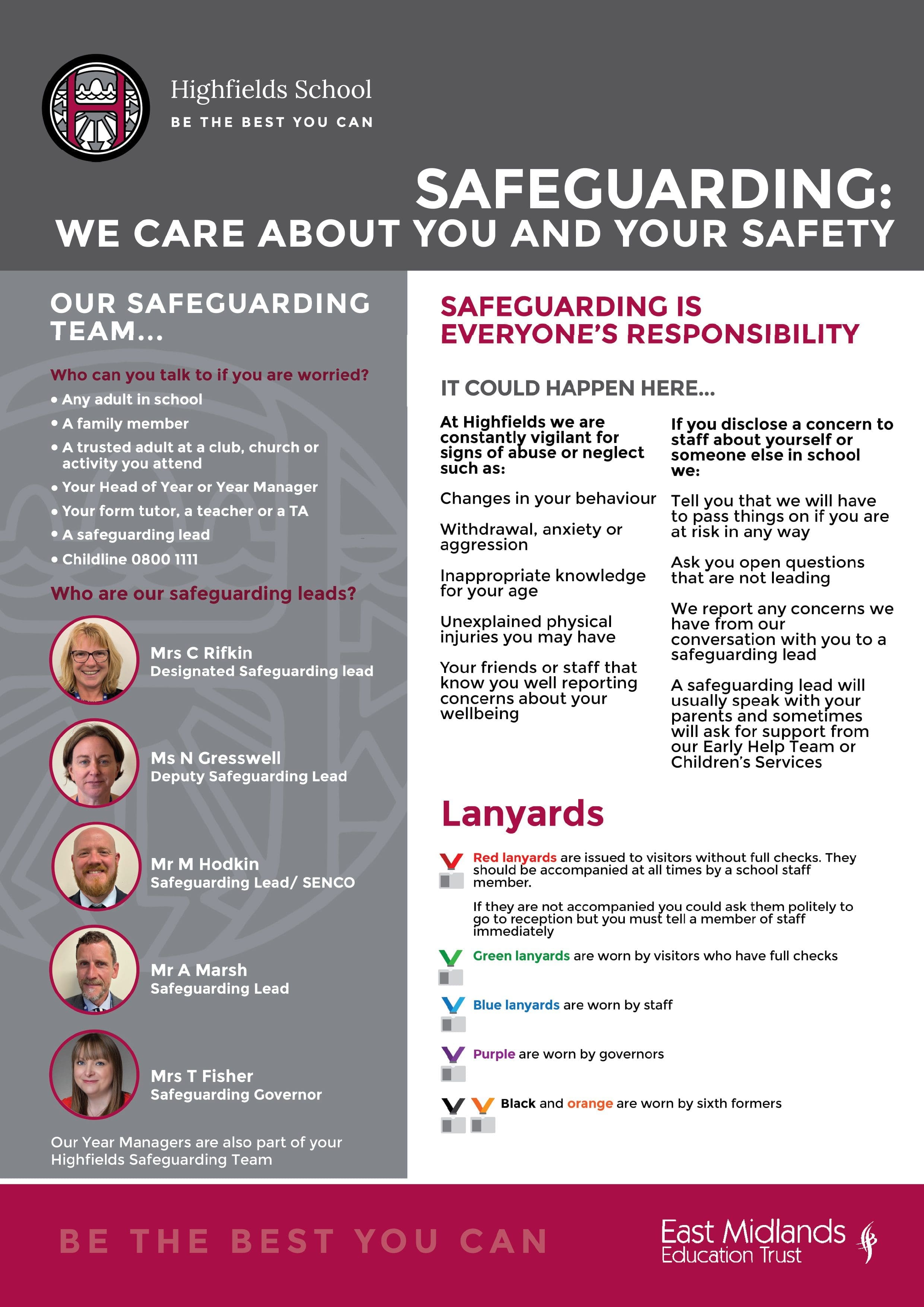 Safeguarding Team - Highfields School